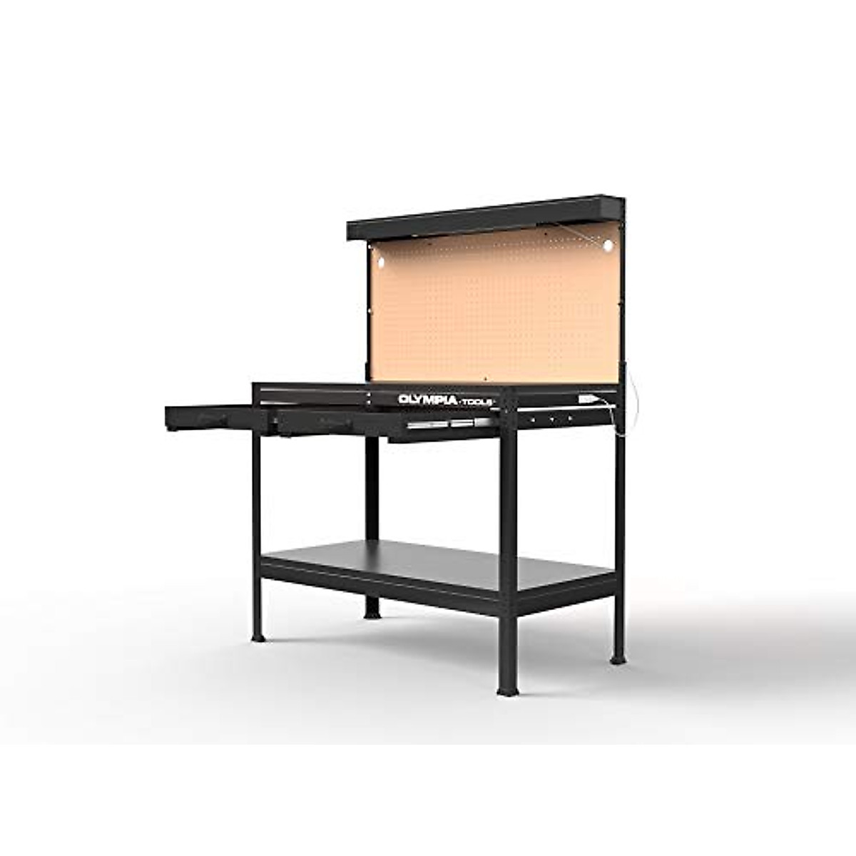 Olympia Tools Multipurpose Workbench with Light, 87-883-917 , Black