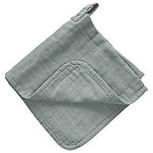 MOZAH Muslin Pacifier Lovey Blanket - Organic Security Blanket Lovies for Babies Lovey Pacifer Holder (Belgian Grey)