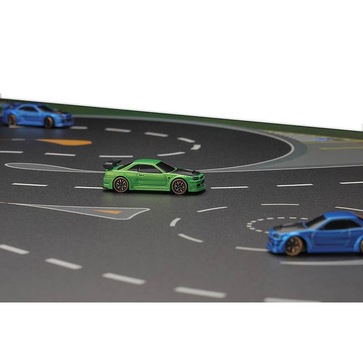 CALLPHA Race Track Scene Mat Vehicles Model Turbo Racing 1/76 Mini RC Car Parts Plastic Rubber Race Track (90 * 60cm)