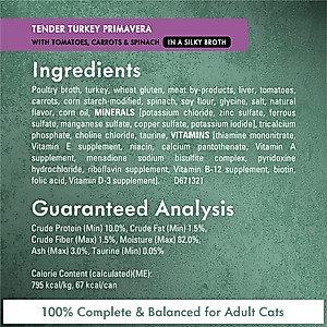 Fancy Feast Elegant Medleys Primavera Collection Cat Food Variety Pack 12-3 oz. Cans [Contains: 4 Each: Tender Turkey Primavera, Tuna Primavera, and White Meat Chicken Primavera]