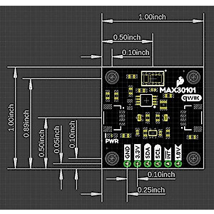 SparkFun Photodetector Breakout - MAX30101 (Qwiic) - Includes MAX30101 Highly Sensitive Optical Sensor - Particle (i.e. Smoke) Detection Proximity Measurements Photoplethysmography