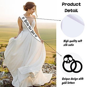 7 Pcs Bride or Die Bachelorette Party Decorations, White Bride or Die Sash and Black Till Death Do Us Party Sashes for Hen Party Bridal Shower Wedding Engagement Halloween Bachelorette Supplies