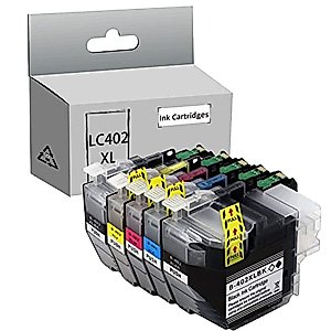 LC 402 XL Ink Cartridge Replacement for Brother LC402XL, 402 Inkjet Cartridge Used for MFC J5340DW J6740DW J6540DW J6940DW Printer 2*BK+1*C M Y