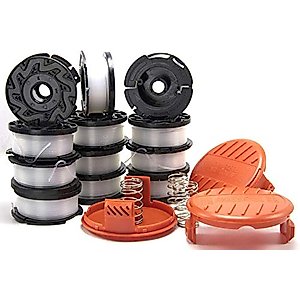 AF-100 Spool for GH900 GH600 String Trimmer, AF-100-3ZP 30 Foot 0.065 String Trimmer Line - AF100 Replacement Spool - Replace AF1003ZP, AF-100-BKP, AF-100-2 (12 Spools, 3 Caps and Springs)