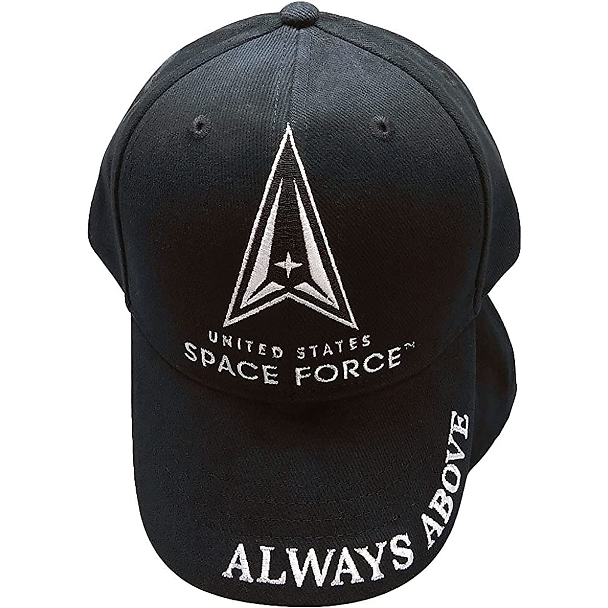 Flakita's Novelties United States Space Force Always Above Semper Supra Embroidered Baseball Cap Hat [EE] Black