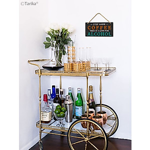 Step Aside Coffee This is A Job for Alcohol Iron Retro Look 5X10 Inch Decoration Crafts Hanging Sign for Home Bar Kitchen Bathroom Farm Garden Garage Inspirational Quotes Wall Decor