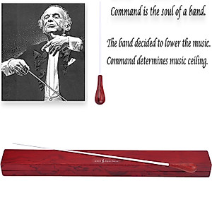Music Conducting Baton Orchestra Baton Rosewood Handle Baton with Wooden gift box Conducting Baton(Rosewood Baton+Wooden Box)