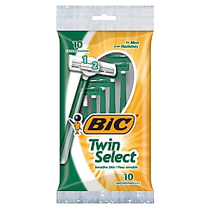 Bic Shaver Mens Twin Select Sensitive 10 Count (Pack of 2)