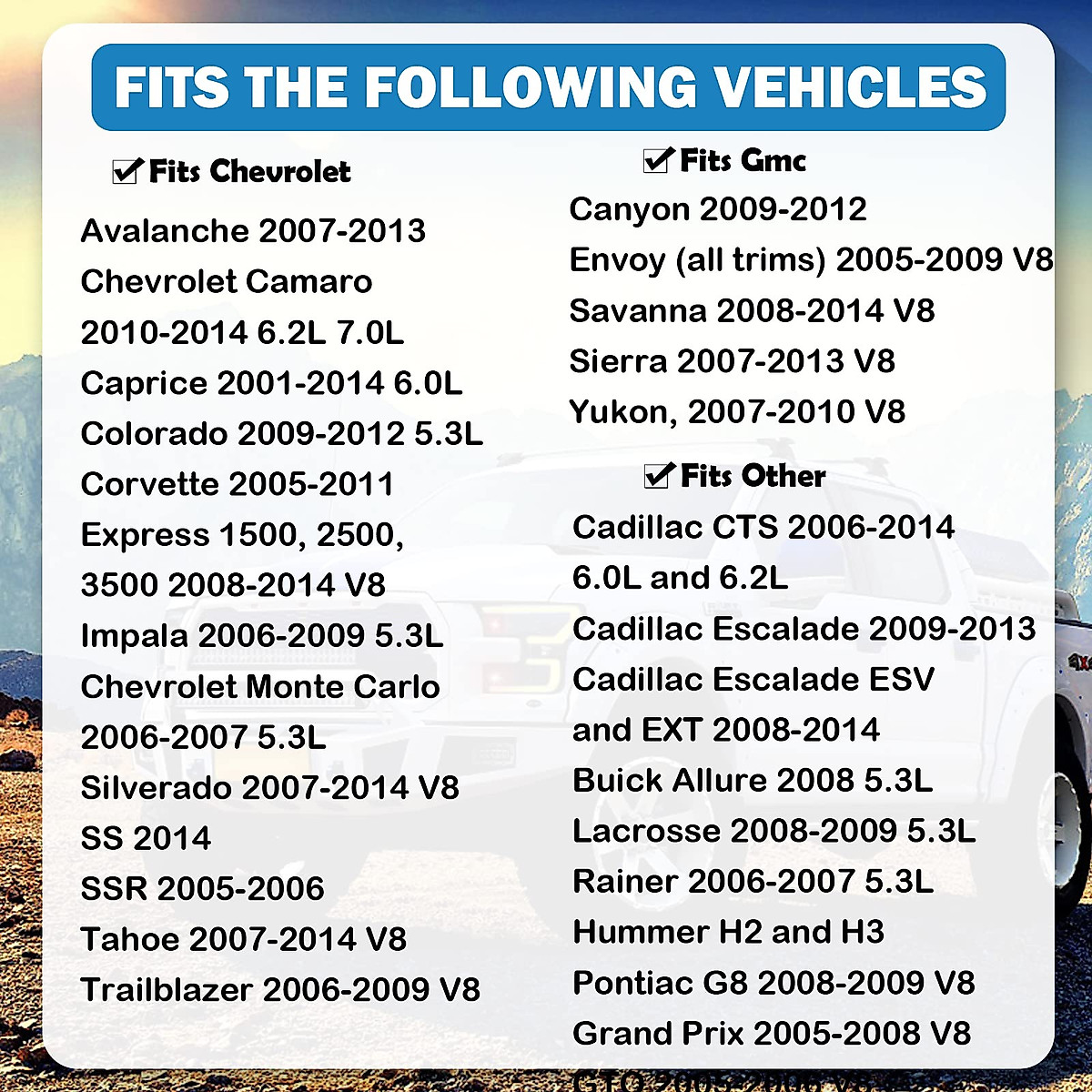 12611424 Ignition Coil Pack Compatible with Chevy Cadillac GMC Pontiac 5.3L 6.0L V8 Engine G8 Grand Prix H3 Silverado Tahoe Yukon Impala - Replace # 12570616 D510C UF413, set of 8 Ignition Coil