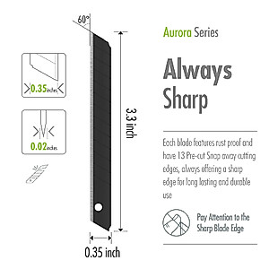 FantastiCAR 24-Pack Colorful Lightweight Box Cutter Retractable Snap-Off Utility Knife Set