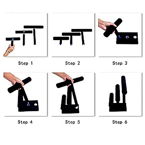 ByKen Jewelry Detachable T Bar Bracelet Display Stand,Bracelet Organizer,Bracelet Holder,Jewelry Display Stand, Long Necklace Bangle Scrunchie Watch Organizer (3 tier, Black