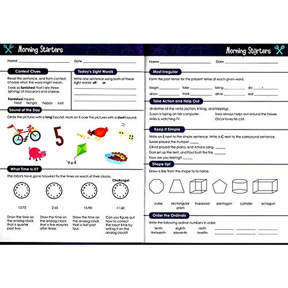 Second Grade - Morning Starters Educational Workbooks - v4