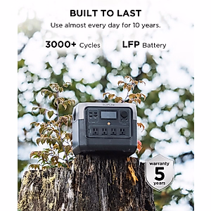 EF ECOFLOW Solar Generator River 2 Pro 768Wh LiFePO4 Battery with 220W Solar Panel, 4x800W AC Outlets (1600W Surge), Portable Power Station for Home Backup Outdoors Camping RV Emergency