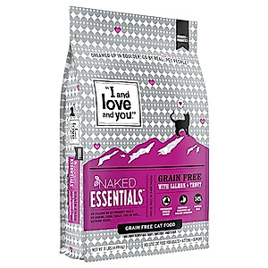 I and love and you Naked Essentials Dry Cat Food - Salmon + Trout - Grain Free, Real Meat, No Fillers, Prebiotics + Probiotics, 11lb Bag
