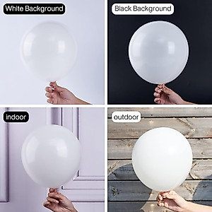 PartyWoo White Balloons, 52 pcs 12 Inch White Balloons, Latex Balloons for Balloon Garland or Balloon Arch as Birthday Party Decorations, Wedding Decorations, Baby Shower Decorations, White-Y13