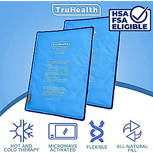 TruHealth Extra Large Ice Pack for Injury (2-Pack) - FSA HSA Approved Hot & Cold Gel Ice Pack - Reusable Ice Packs Pads & Therapy Compress