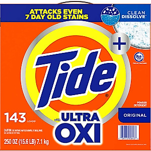 Tide HE Ultra Oxi Powder Laundry Detergent, Original, 250 Ounce