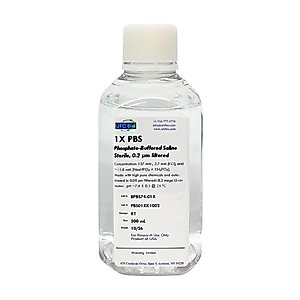 1X PBS (Phosphate Buffered Saline), pH 7.4 - Molecular Biology Grade - RNase/DNase Free, Sterile Filtered - 500 mL