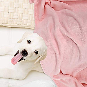 EMME Baby Fleece Blanket Fuzzy Blankets for Girls Receiving Blanket for Toddler, Infant and Newborns Warm Cozy Daycare Nursery Blanket for Crib, Stroller, Nap, Outdoor, Decor (Pink, 30"x40")