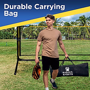 Kasaca 17 Feet Portable Multipurpose Net for Casual Use Beach Paddle Game Beach Volley Ball Net Set Casual Pickleball Net Portable Outdoor Badminton Net for Driveway Indoor Ball Game Nets