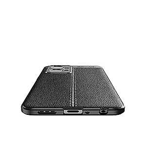 Phone Case Cover Compatible with Realme 9 Pro+/Realme 9 Pro Plus Case,Shockproof High Impact Tough Rubber Rugged Hybrid Case Protective Anti-Shock Shatter-Resistant Mobile Phone CaseLeather texture Ba