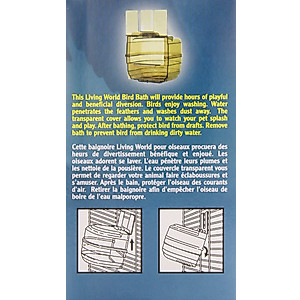 Living World Plastic Clear Bird Bath, Outside