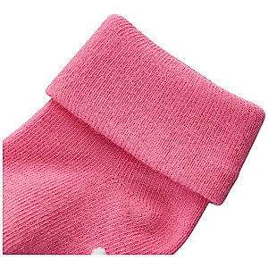 Jefferies Socks Baby Girls' Non-skid Turn Cuff 6 Pair Pack Casual Sock, Girl Multi, 3-12 Months US