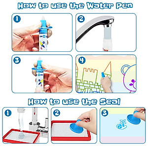 Jasonwell Aqua Water Doodle Mat 48 x 36 Inches Large Magic Drawing Doodling Mat Coloring Mat Educational Toys Christmas Birthday Gifts for Kids Toddler Boys Girls Age 2 3 4 5 6 7 8 Year Old (Galaxy)