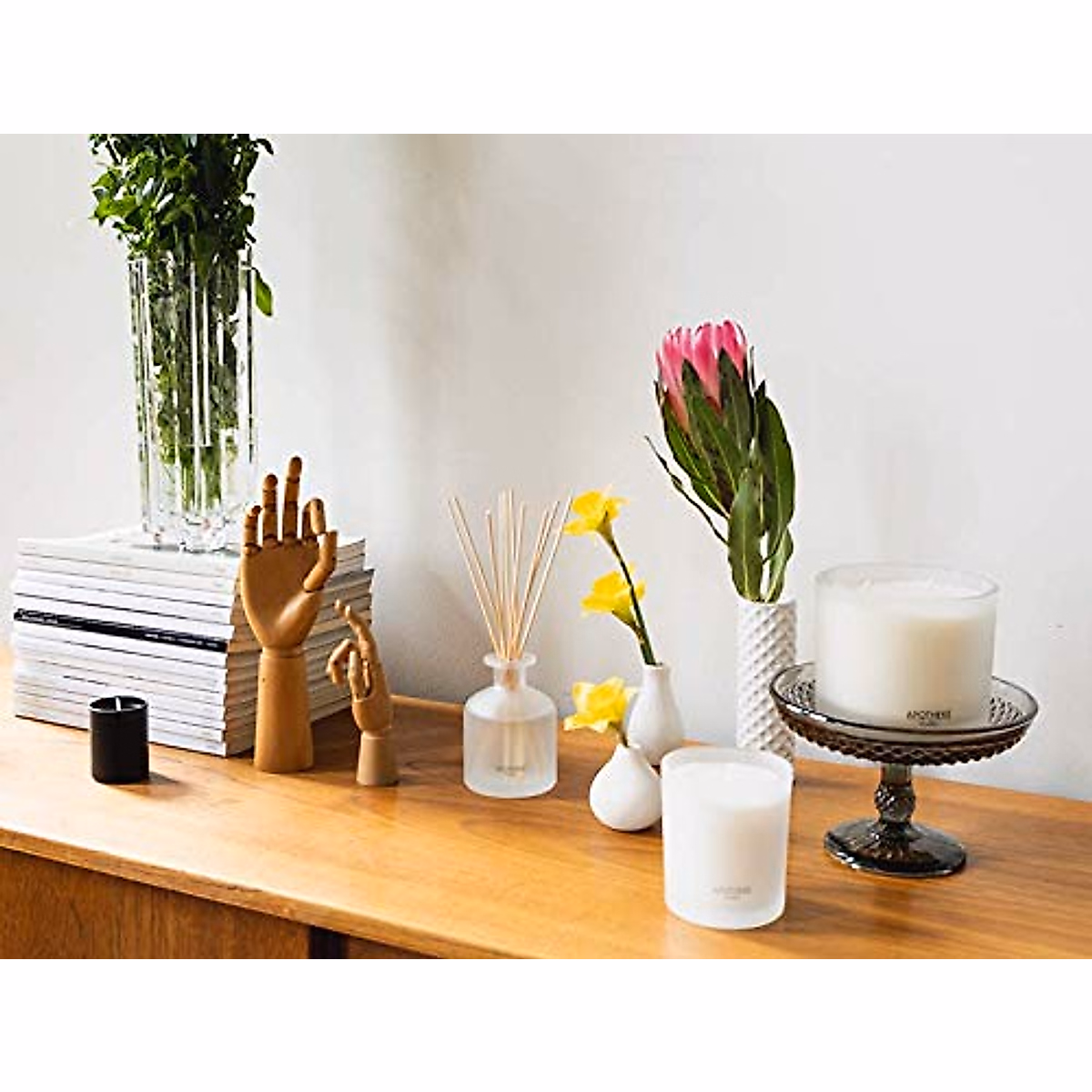 APOTHEKE Market Collection Luxury Scented Jar Candle, Meyer Lemon & Mint, 11 oz - Lemon, Spearmint, Jasmine & Eucalyptus Scent, Strong Fragrance, Aromatherapy, Lasting, Hand Poured in USA, Soy Wax