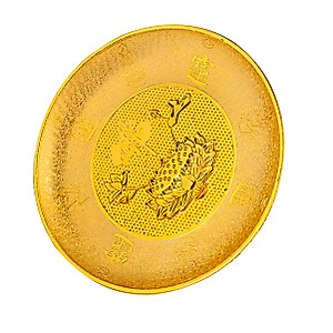 Cabilock Brass Offering Bowl Appetizer Serving Tray of 2 Buddhist brass offering altar fruit tray Buddhist Plate Buddhist Bowl bowl Fruit Tray Cupcake Toppers Footed Cake Plate Server