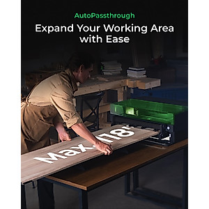 xTool S1 40W Laser Cutter and Engraver Machine, with Auto Conveyor Feeder, 118'' Long Crafts, 600mm/s Speed, Laser Engraver for Tumblers Wood and Metal, Acrylic, etc. - Deluxe Bundle