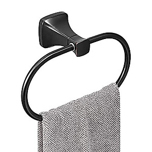 BESy Oil Rubbed Bronze Toilet Tissue Paper Holder with BESy Adhesive Brass Clothes Hook Single Towel Hook for Bathroom Kitchen Garage Square Style Robe Hook Coat Hook Hat Hook