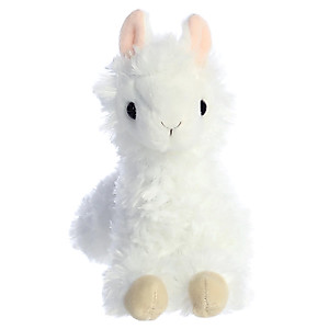 Aurora® Adorable Mini Flopsie™ Ansy Alpaca™ Stuffed Animal - Playful Ease - Timeless Companions - White 8 Inches
