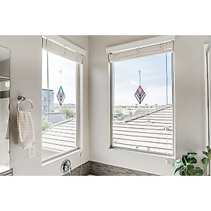 Mushroom Wreath Stained Glass Window Hanging (Turquoise) - Aesthetic Room Decor Sun Catchers for Home Decoration, Kitchen, Office, and Garden Decor. Home Decor Birthday Gift for Women