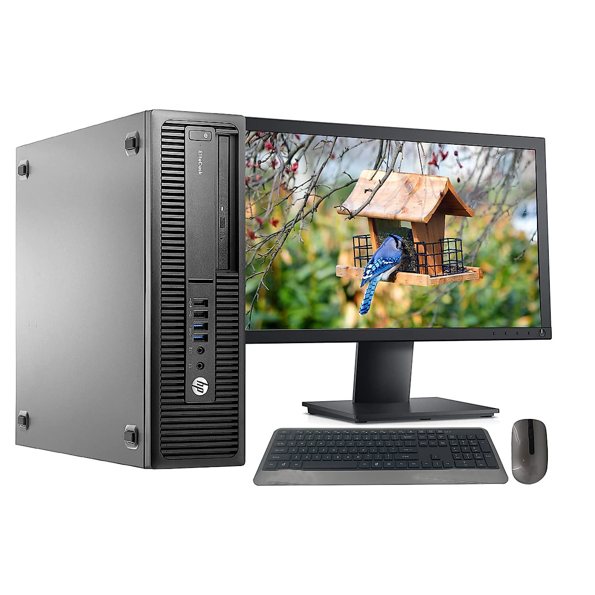 HP 705 G1 Computer Desktop PC AMD A4-Pro 7300B Processor, | 8GB Ram, 1 TB Hard Drive | WiFi & Bluetooth, Wireless Keyboard Mouse, New HP 27 Inch LED Monitor, Windows 10 (Renewed)