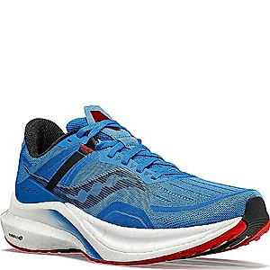 Saucony Men's Tempus Running Shoe Sneaker, Hydro/Poppy, 7.5
