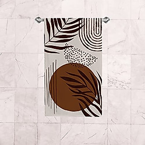 Vantaso Bath Hand Towels Set of 2 Boho Leaves Soft and Absorbent Washcloths Kitchen Hand Towel for Bathroom Hotel Gym Spa