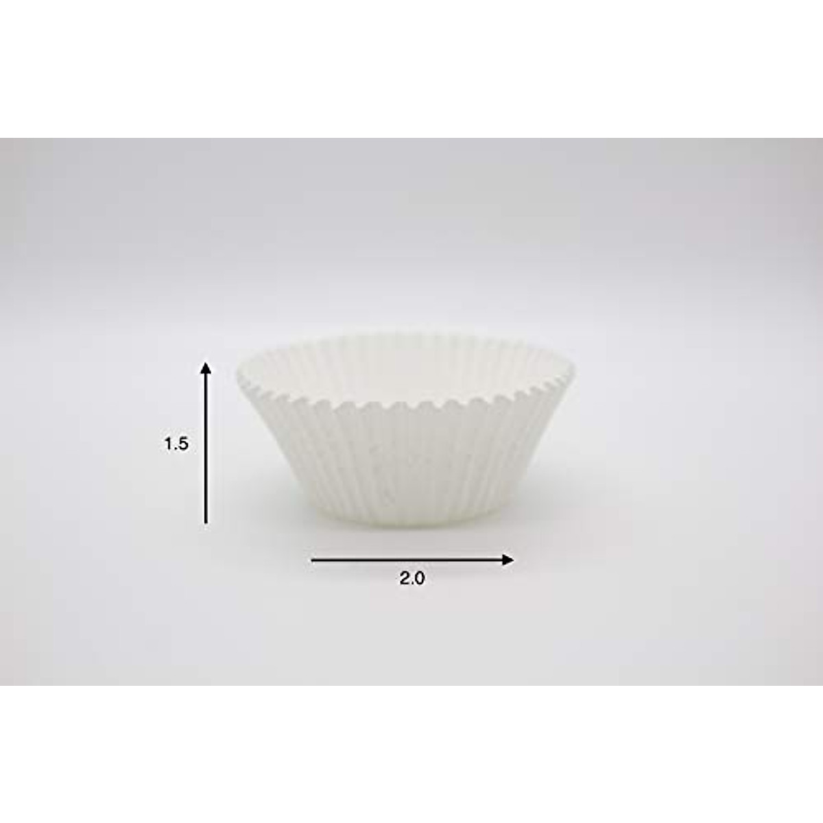 Chef Craft Parchment Paper Liners Wrappers for Cupcakes, Muffins Aluminum free Paper Baking Cups for Any Party or Occasion Standard size 2 inches diameter base, 1.5 inches height Pack of 50