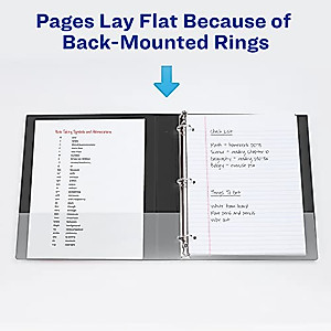 Avery Heavy-Duty 3 Ring Binders, Customizable Cover, 1 Inch Binder Slant Rings, 1 Gray Binder (79865)