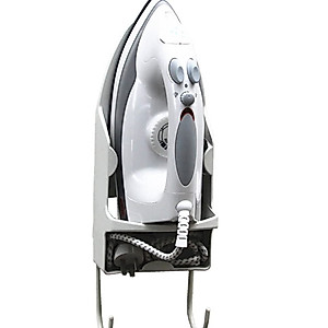 Zerodeko Iron Holder Wall Mount 1pc Ironing Board Hook Wall Mounted Ironing Board Ironing Board Holder Wall Mount Iron Holder Iron Board Shelf Storage White Hook up Ironing Board Hanger