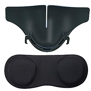 TNE Lens Cover and Nose Guard for Meta Quest 3 VR Headset | Protective Dust Proof Cover Anti-Scratch Protector Soft Lens Pad Accessories and Light Blocker Nose Piece for Quest 3 (Black)