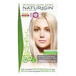 Naturigin Lightest Ash Blonde Hair Color 10.2 - Permanent Hair Color, 100% Gray Coverage Hair Color, Certified Organic, Nourishing, Ammonia Free Hair Color For Women, Vegan, Cruelty-Free, Long Lasting