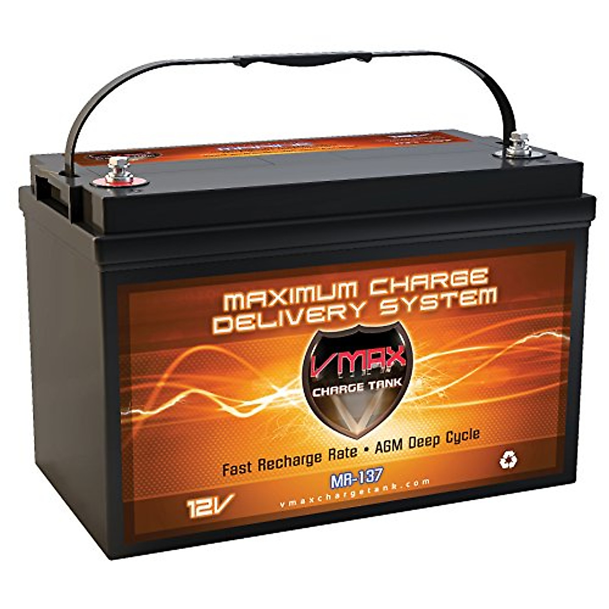VMAX MR137-120 12V 120Ah AGM Deep Cycle Marine Battery compatible with Minn Kota Terrova 55 12v 55lb Trolling Motor