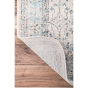 nuLOOM Rio Transitional Farmhouse Area Rug, 10' x 14', Aqua