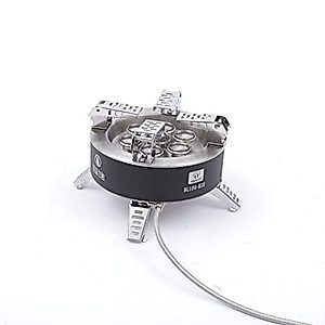 1.8 KW Portable Picnic Camping Backpacking Stove Stainless Steel Gas Cooking Burner Foldable Stove Burner with Portable Bag for BBQ/Hiking/Picnic Outdoor(8.26 * 8.26 * 4.49in)