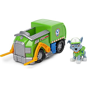 Paw Patrol, Rocky’s Recycle Truck Vehicle with Collectible Figure, for Kids Aged 3 and Up