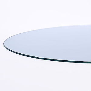 20" Round Tempered Glass Table Top 1/2" Thick Flat Polished Edge