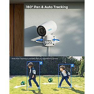 REOLINK RLC-81PA 4K PoE Bullet Security Camera, 180 Degree Pan, Horizontal Auto Tracking, Outdoor IP Camera with Color Night Vision, Smart Person/Vehicle/Pet Detection, 2 Way Talk, microSD Card Slot