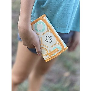 PreparaKit Travel First Aid Kit for Kids - Mini Car, Purse, Backpack, or Diaper Bag 75 Piece Medicine Includes All Essential Medical Supplies TSA-Approved (Orange Crush)