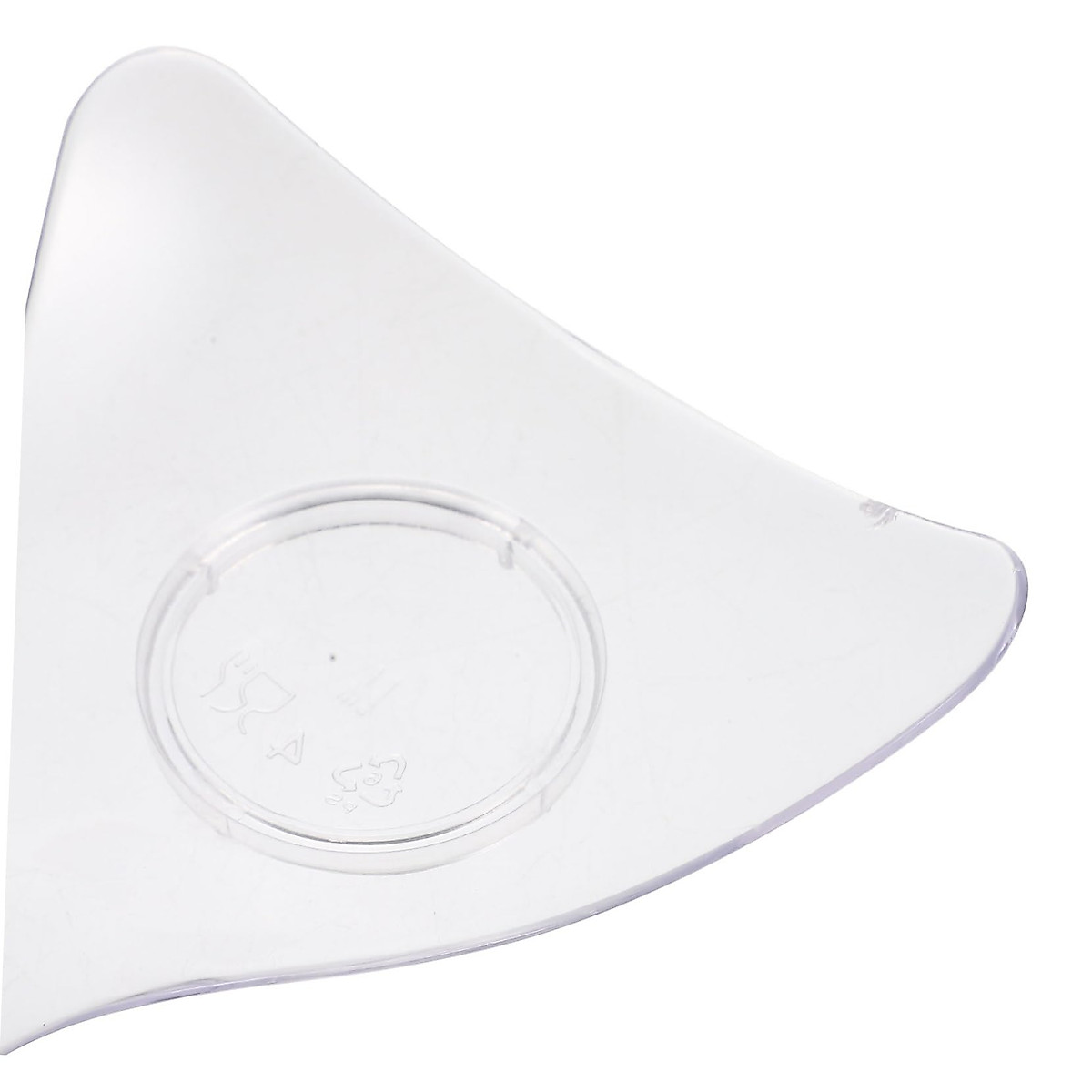 Hemoton 96 Pcs Triangle Dishes Appetizer Cups Appetizer Plates Disposable Ice Cream Serving Plates Appetizer Forks Serving Spoons for Parties Clear Plates for Party Plastic Jam Jar Dessert